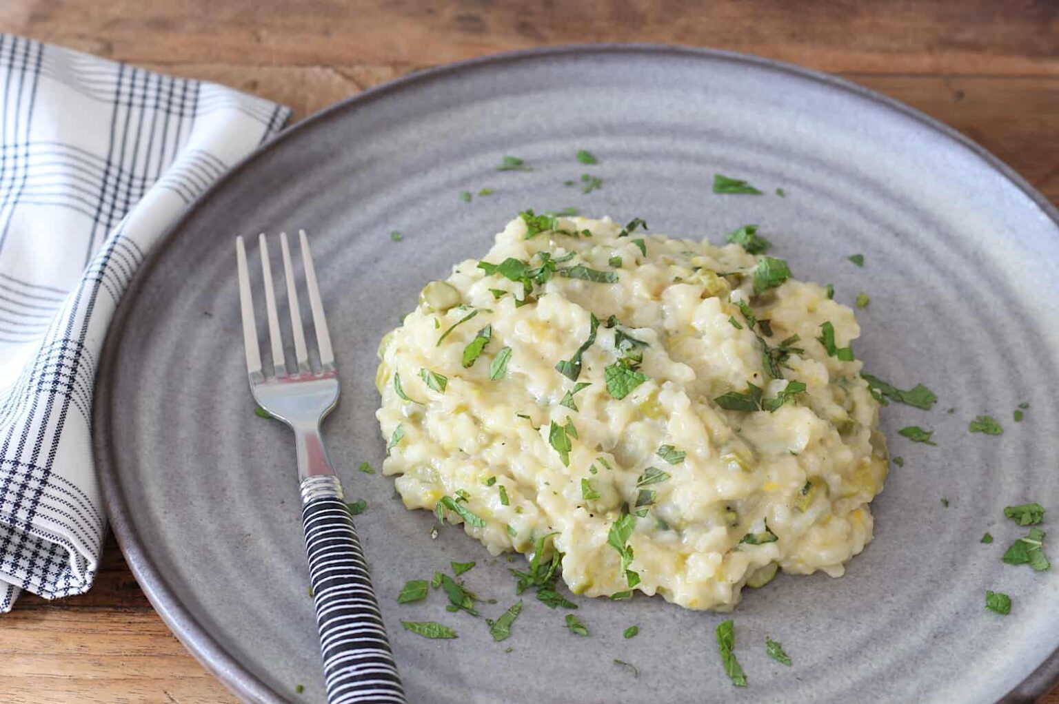 Risotto met groene asperges - Francesca Kookt