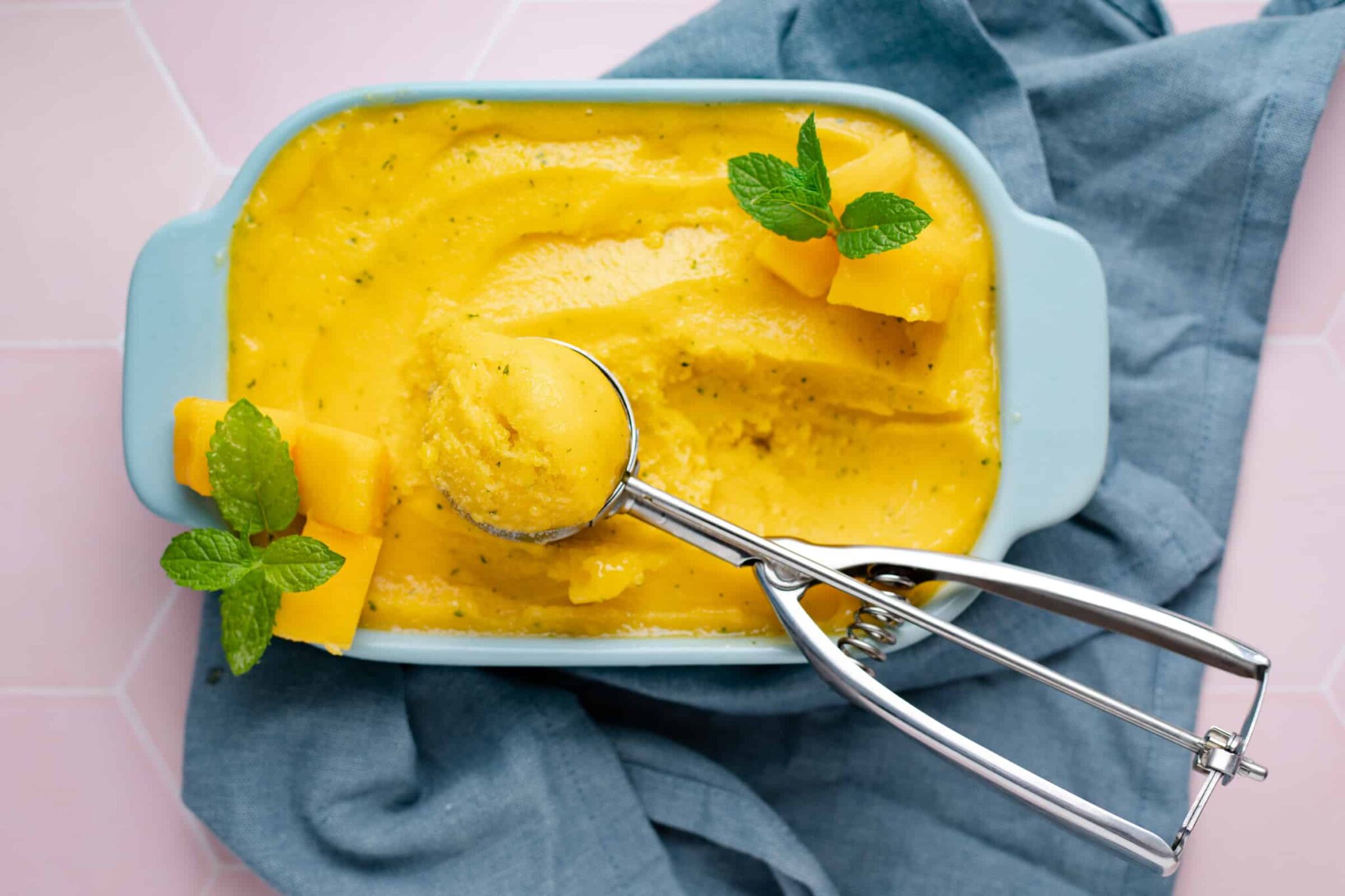 Limoen basilicum ijs - Francesca Kookt