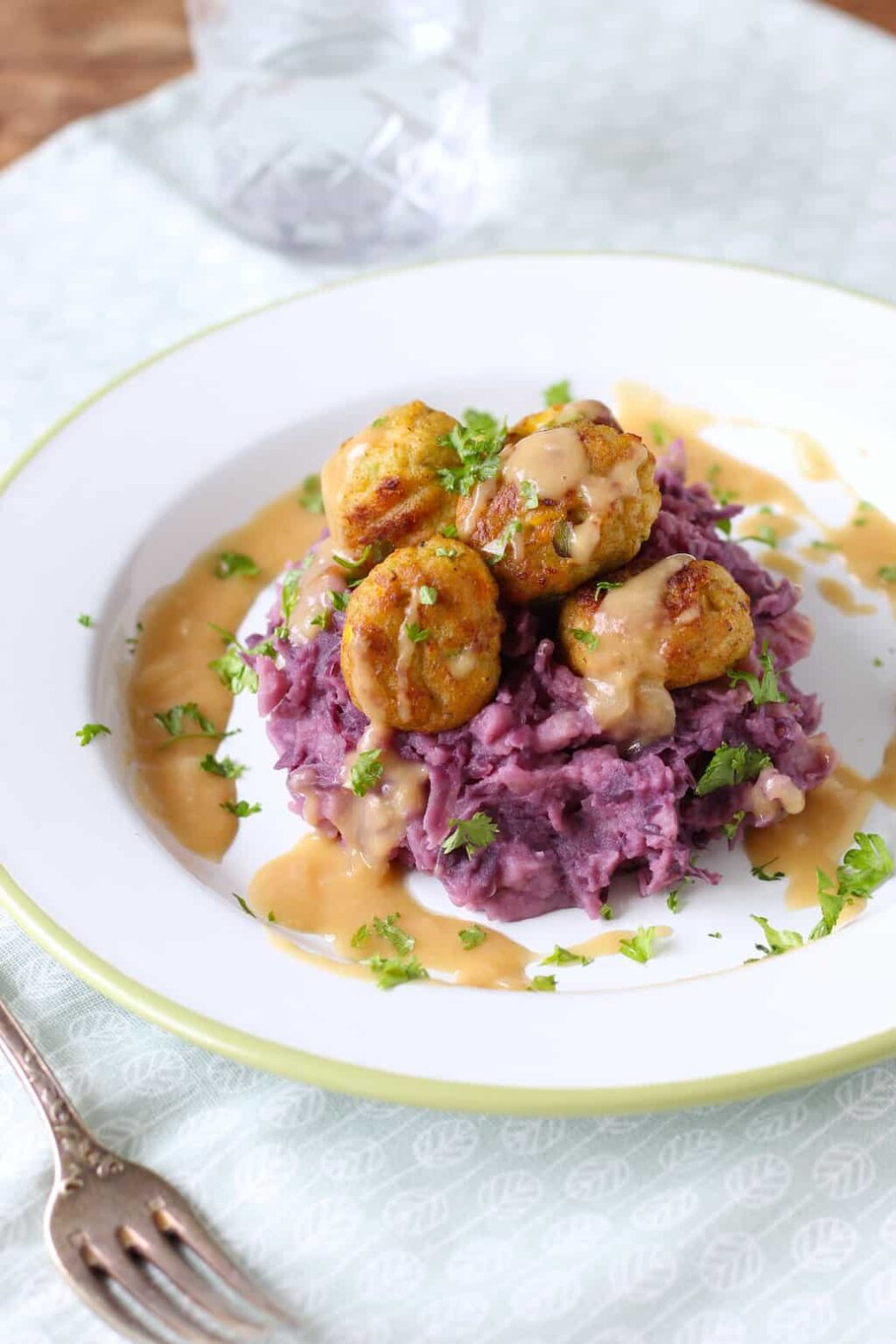 Vegetarische rode kool stamppot met jus - Francesca Kookt