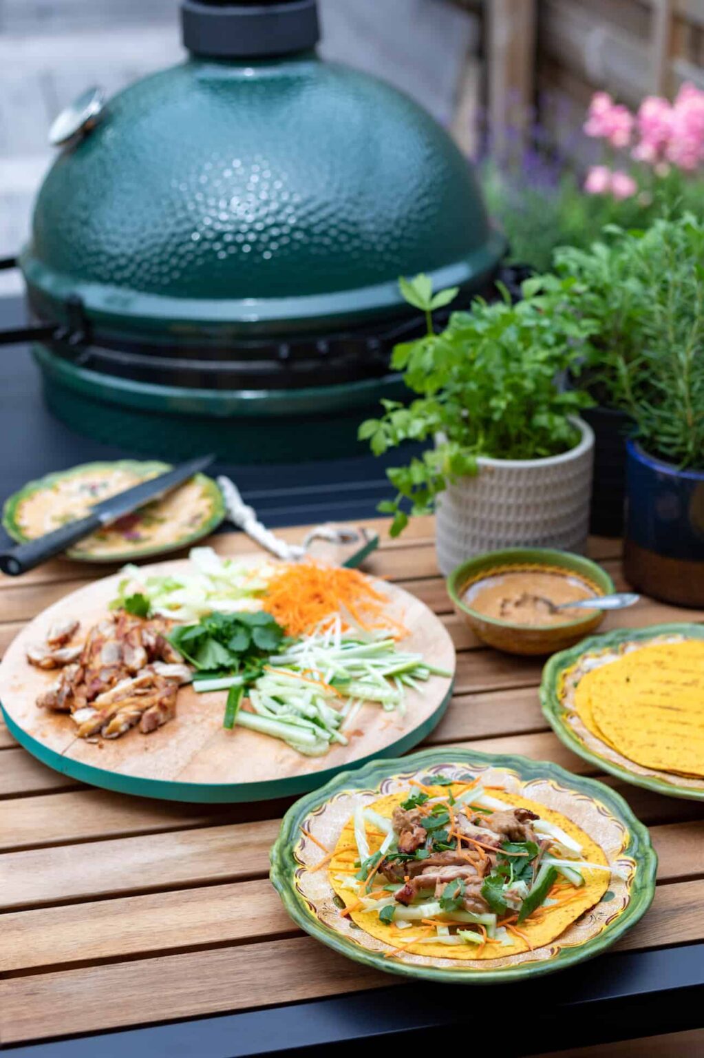Wraps met gemarineerde kip van de barbecue - Francesca Kookt