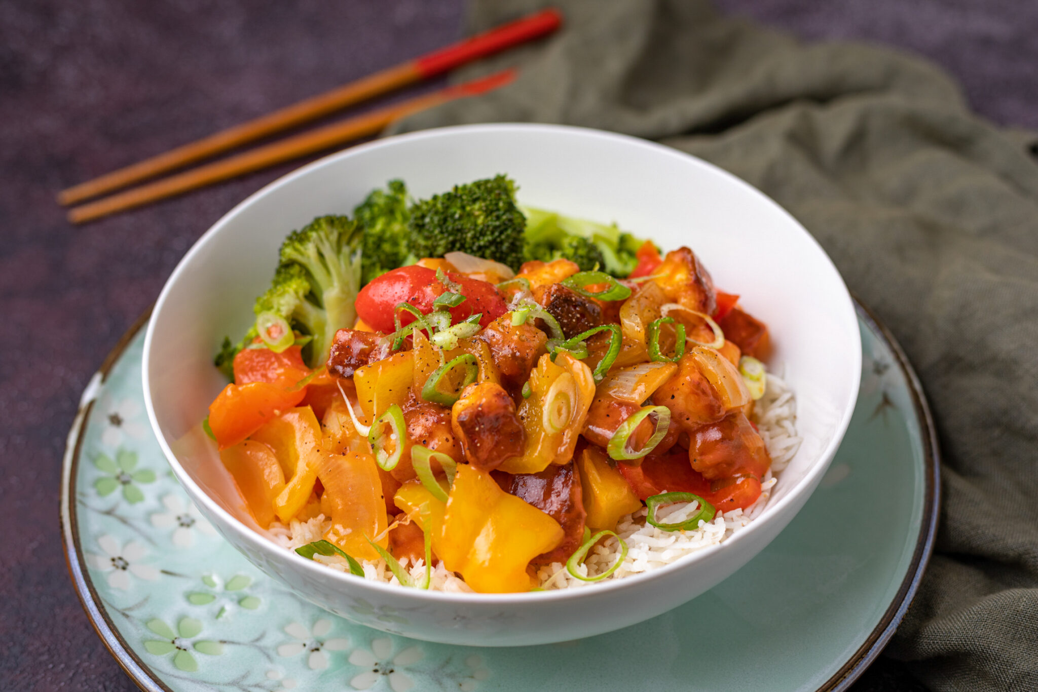 Chinese zoetzure kip met rijst - Francesca Kookt