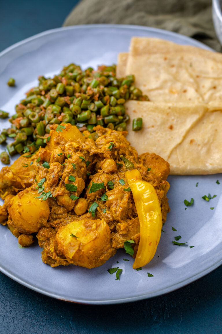 Vegan roti met masala jackfruit - Francesca Kookt