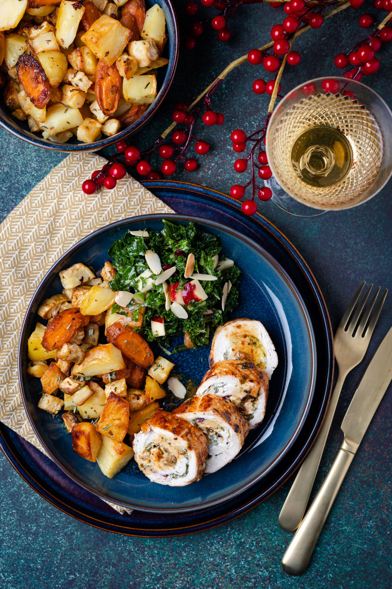 Gevulde kiprollade met bijgerechten - Francesca Kookt