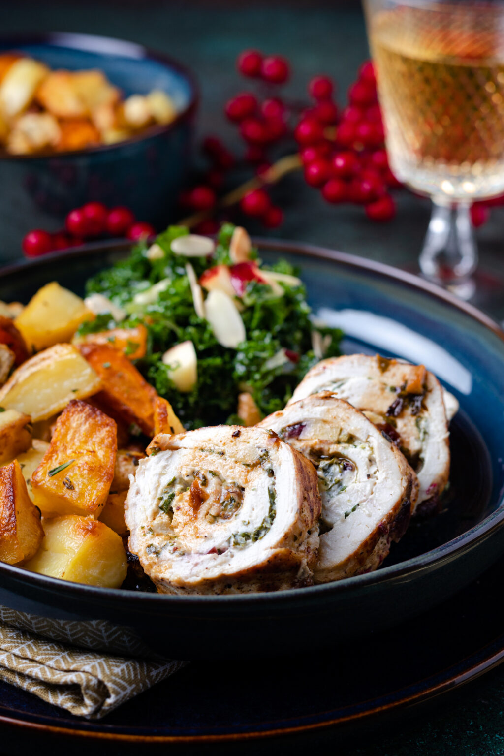 Gevulde kiprollade met bijgerechten - Francesca Kookt