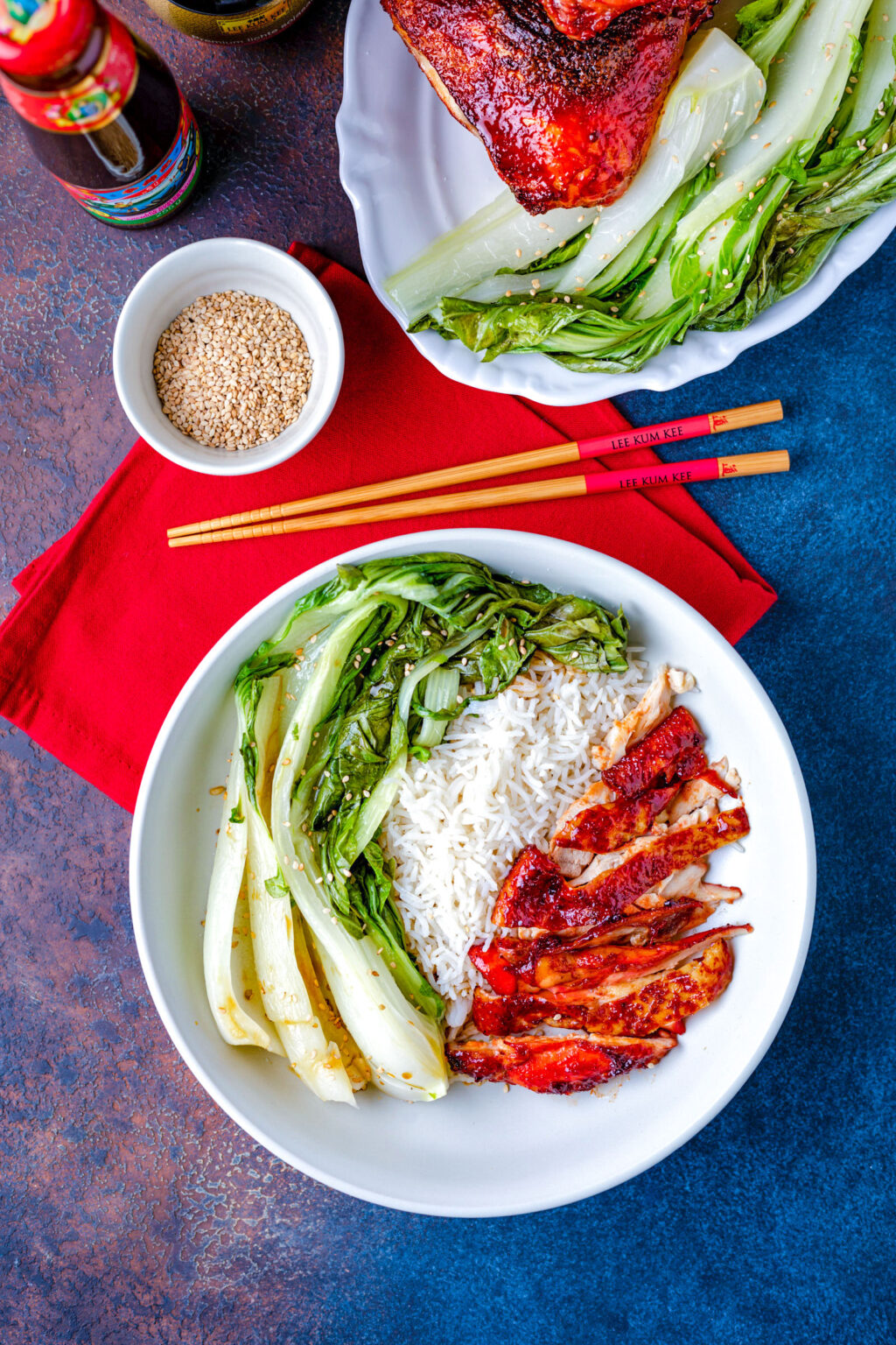 Char siu kip met paksoi en witte rijst - Francesca Kookt